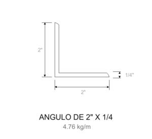 Angulo Inoxidable de 2 x 1/4 – Inoxrecortes